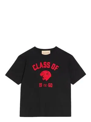 Valentino Garavani T-shirt With Panther - Black/red