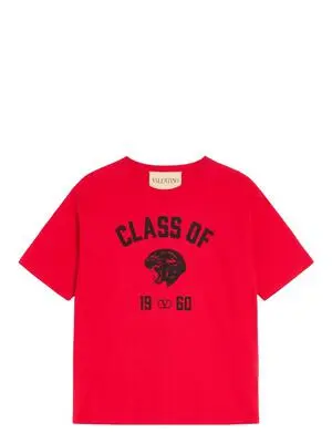 Valentino Garavani T-shirt With Panther - Red/black