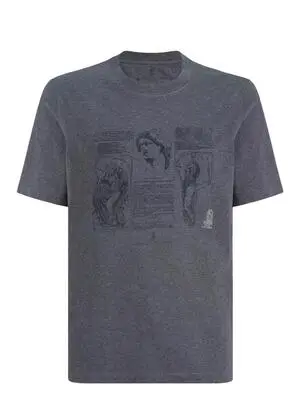 Brunello Cucinelli Graphic-print Crew-neck T-shirt - Grey