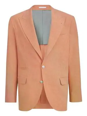 Brunello Cucinelli Peaked-lapels Blazer - Orange