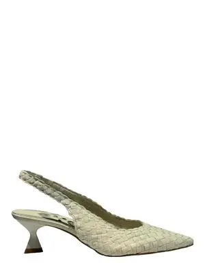 LA ROSE Carol Pointed Slingback Pumps - Neutrals