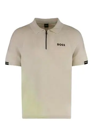 BOSS Zip-fastening Polo Shirt - Neutrals