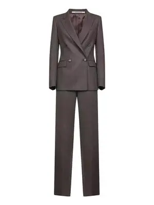 Tagliatore Double-breasted Peak-lapels Suit - Brown
