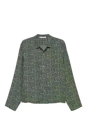 Acne Studios Abstract-print Shirt - Green