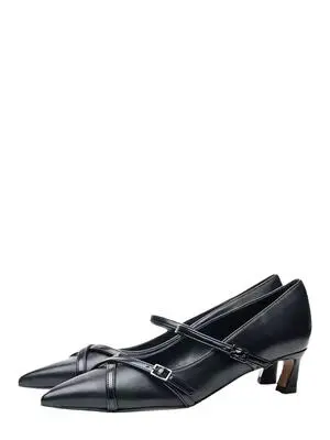 POCHE PARIS Buckle-strap Pumps - Black