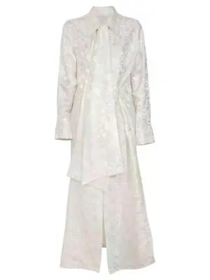 RXQUETTE Floral-detail Midi Dress - Neutrals
