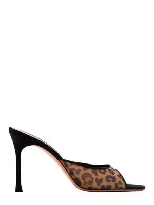 AMINA MUADDI Alexa Leopard-Print Mesh Sandals