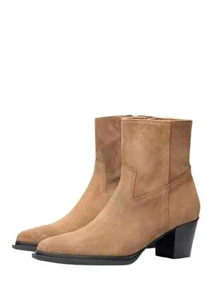 POCHE PARIS Pointed-toe Ankle Boots - Brown