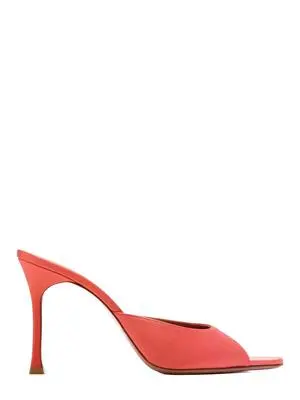 Amina Muaddi Alexa Peep-toe Heel Sandals - Orange