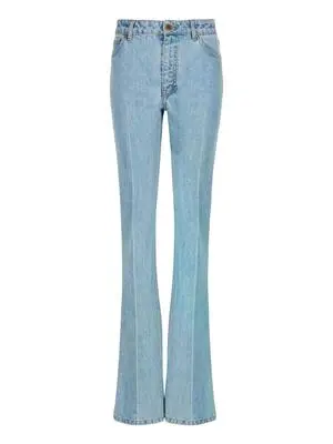 Balmain High-waisted Flared Jeans - Blue