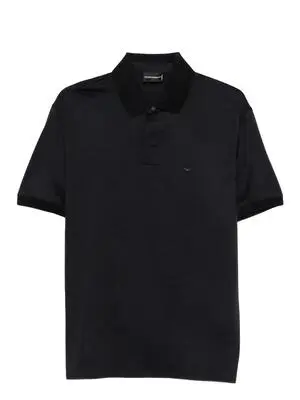 Emporio Armani Logo-embroidered Polo Shirt - Grey