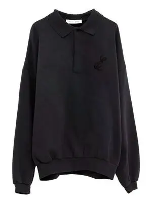 Fear Of God Embroidered-logo Polo Shirt - Black