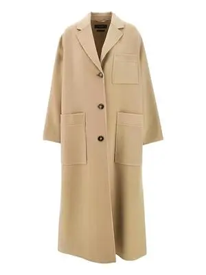 Max Mara Button-fastening Parka Coat - Neutrals