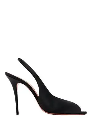 Amina Muaddi Kristina Slingback Peep-toe Pumps - Black