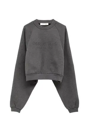 Fear Of God 90s Embossed-logo Crew-neck Sweatshirt - Grey