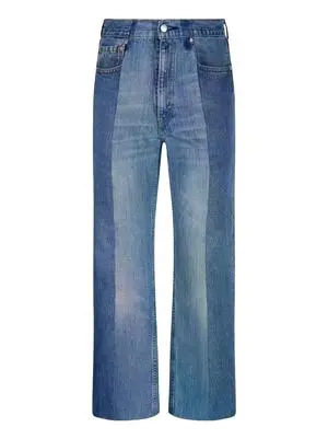 E.L.V. DENIM Panelled Jeans - Blue