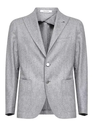 Tagliatore Peak Lapel Two-button Jacket - Grey