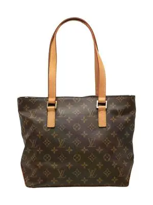 LOUIS VUITTON 2002 Monogram Cabas Piano Tote Bag - Brown