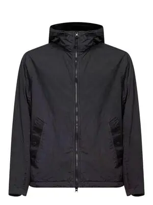 Stone Island Hooded Zip-up Jacket - Black
