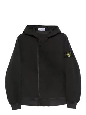 Stone Island Stone Island Hooded Zip-Up Jacket Black