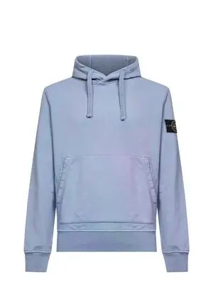 Stone Island Drawstring Kangaroo-pocket Hoodie - Blue