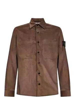 Stone Island Patch-pocket Long-sleeve Shirt - Brown