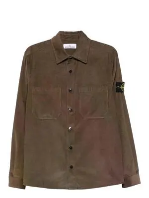 Stone Island Patch-pocket Long-sleeve Overshirt Brown