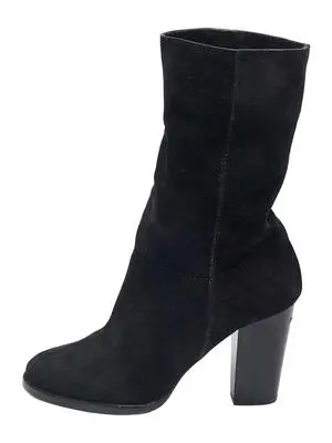 JIMMY CHOO Suede Block-heel Boots - Black