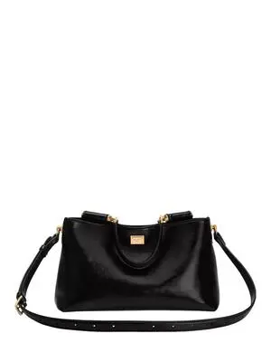 Dolce & Gabbana Vittoria Leather Tote Bag - Black