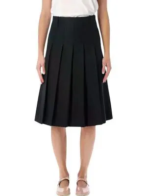 A.p.c. Pleated Midi Skirt - Black