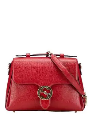 Gucci 2000-2015 Small Interlocking G Satchel - Red
