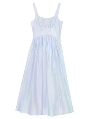 Aje Mist Ruched Midi Dress - Blue