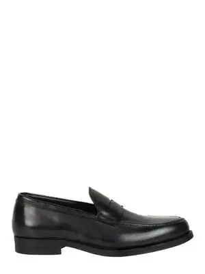 TRIVER FLIGHT Leather Loafers - Black