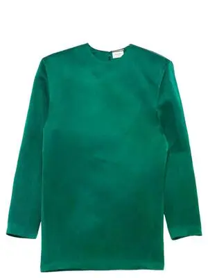 Saint Laurent Long-sleeve Mini Dress - Green