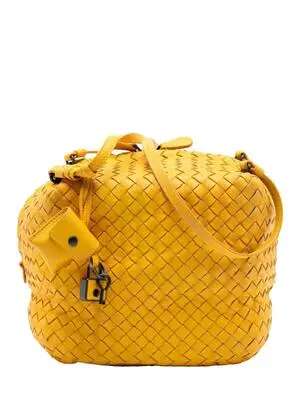 Bottega Veneta Nappa Intrecciato Cube Crossbody Bag - Yellow