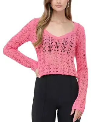 TWINSET V-neck Open-knit Sweater - Pink