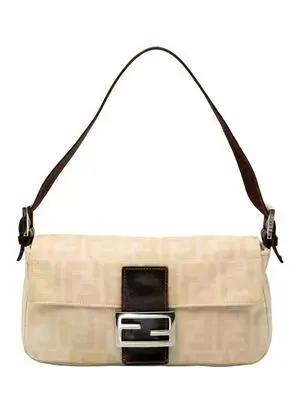 Fendi 20th Century Zucca Canvas Baguette Shoulder Bag Brown