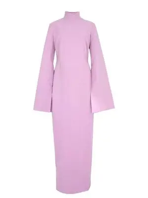 Solace London Funnel-neck Maxi Dress - Pink