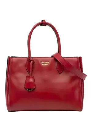 Prada Bibliotheque Satchel City Calf 2010-2025 - Red
