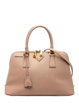 Prada Medium Saffiano Lux Promenade Satchel - Brown