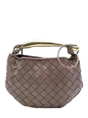 Bottega Veneta Lambskin Intrecciato Sardine Bag - Brown