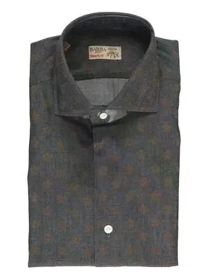 BARBA NAPOLI Floral-print Shirt - Grey