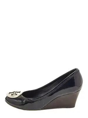 Tory Burch Leather Wedge Pumps - Blue