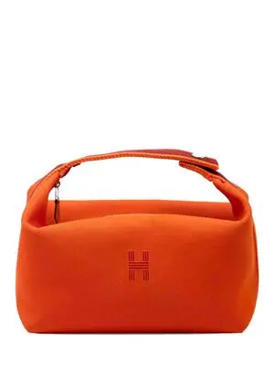 Hermès 2021-2025 Large Toile Bride A Brac Vanity Bag - Orange