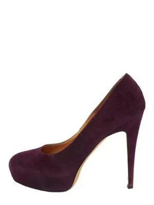 Brian Atwood 125mm Suede Platform Pumps - Purple
