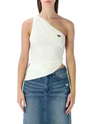 Adidas Asymmetric One-shoulder Top - White