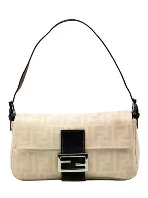 Fendi 2000-2010 Zucca Canvas Baguette - Brown