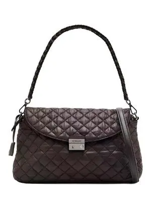 Mz Wallace Crosby Lock Shoulder Bag Brown