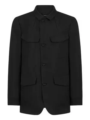 TOM FORD Cotton-blend Military Jacket - Black