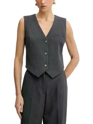 Guess Buttoned Blazer Vest - Grey